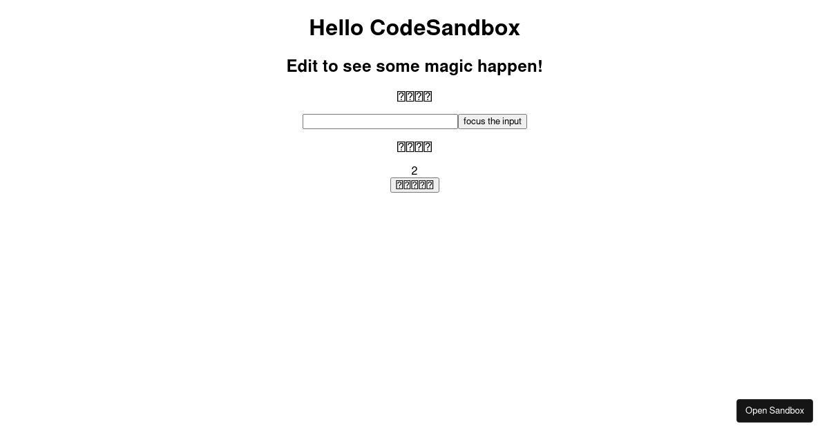 Useref Codesandbox