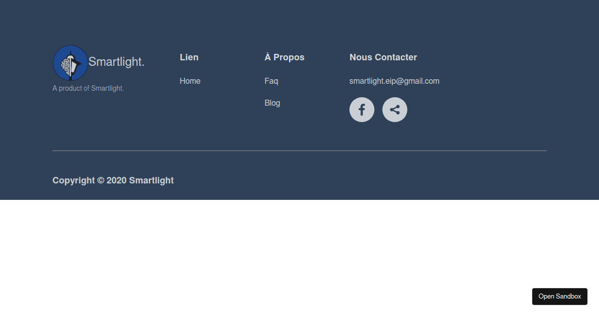 Footer - Codesandbox