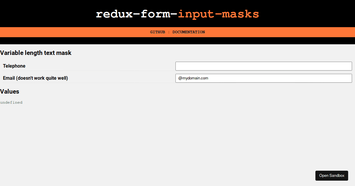 Variable length text mask - Codesandbox