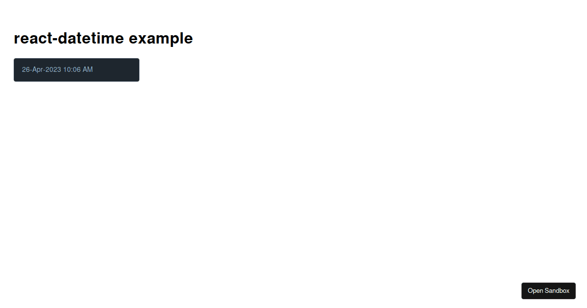 React: DateTime - Codesandbox