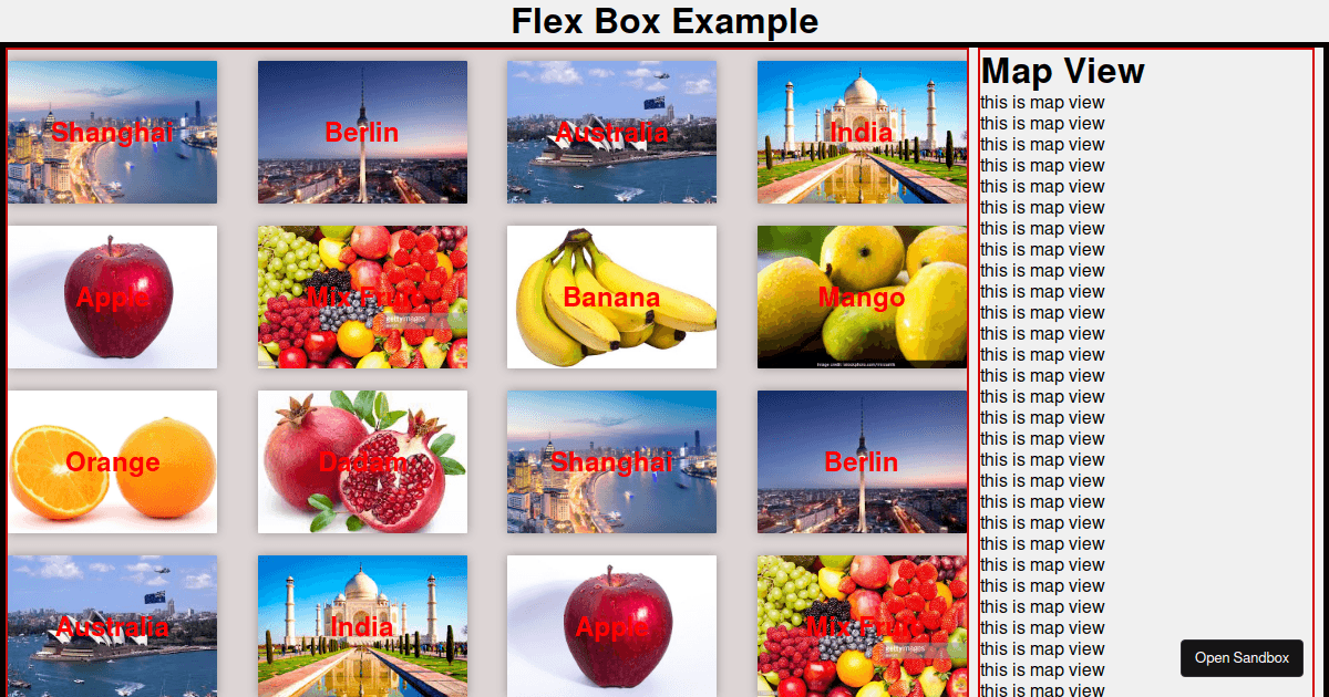FlexBox - Codesandbox