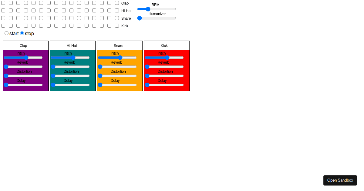 808 Drum Sequencer - Codesandbox