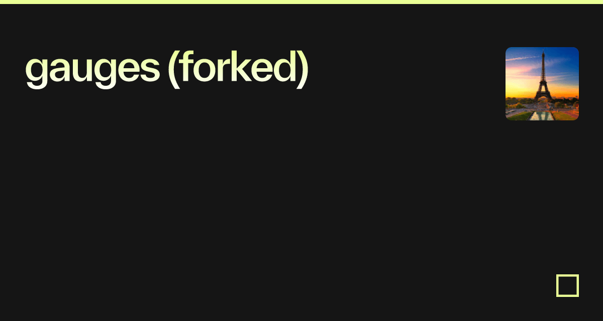 gauges (forked) - Codesandbox
