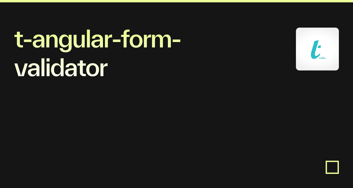 t-angular-form-validator - Codesandbox