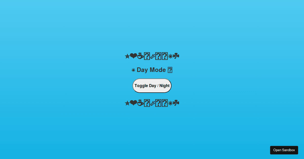 Dark Mode Toggle Day And Night With Use Dark Mode Npm Package Codesandbox