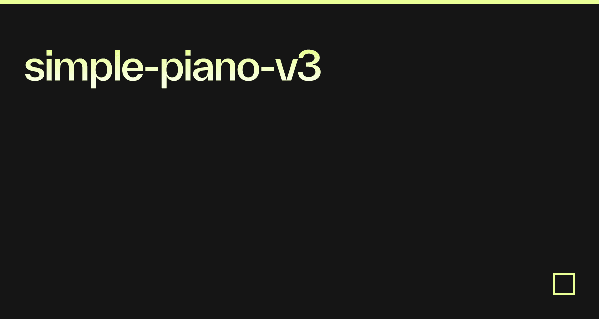 simple-piano-v3 - Codesandbox