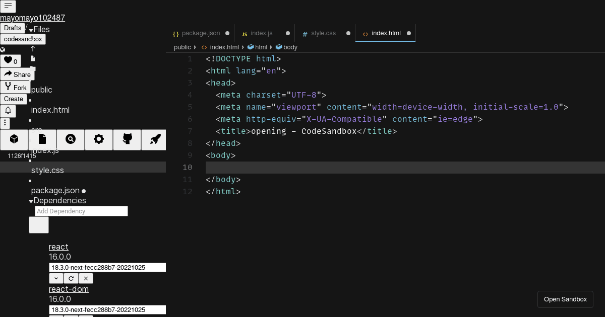 codesandbox - Codesandbox