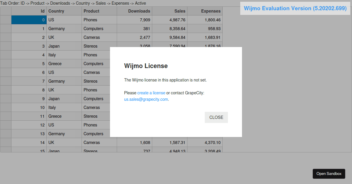 wijmo-react (forked) - Codesandbox
