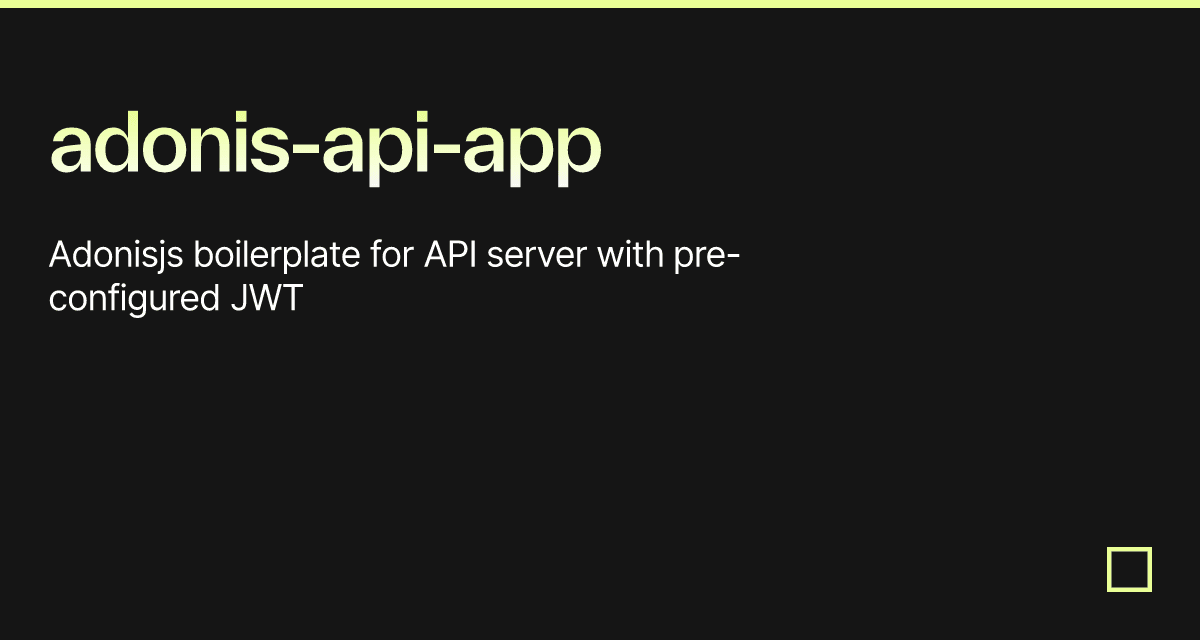 adonis-api-app - Codesandbox