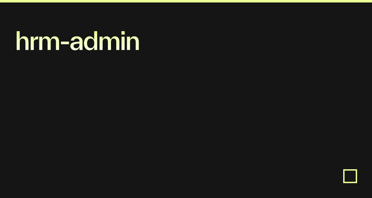 hrm-admin - Codesandbox