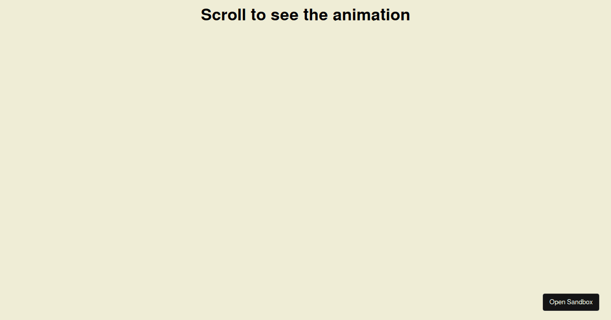 Scroll Animation - Codesandbox