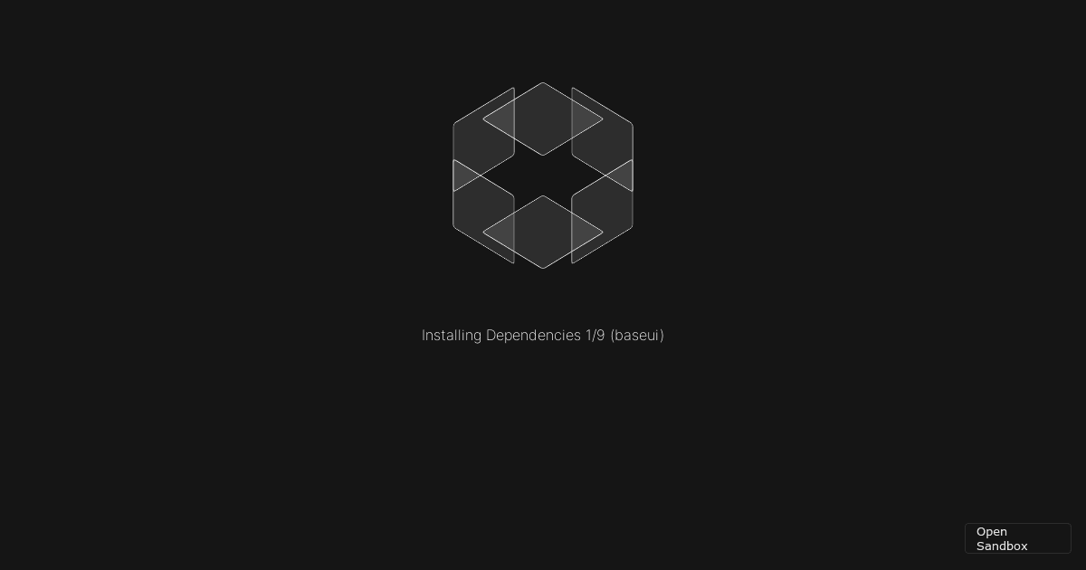 Basic Usage Codesandbox
