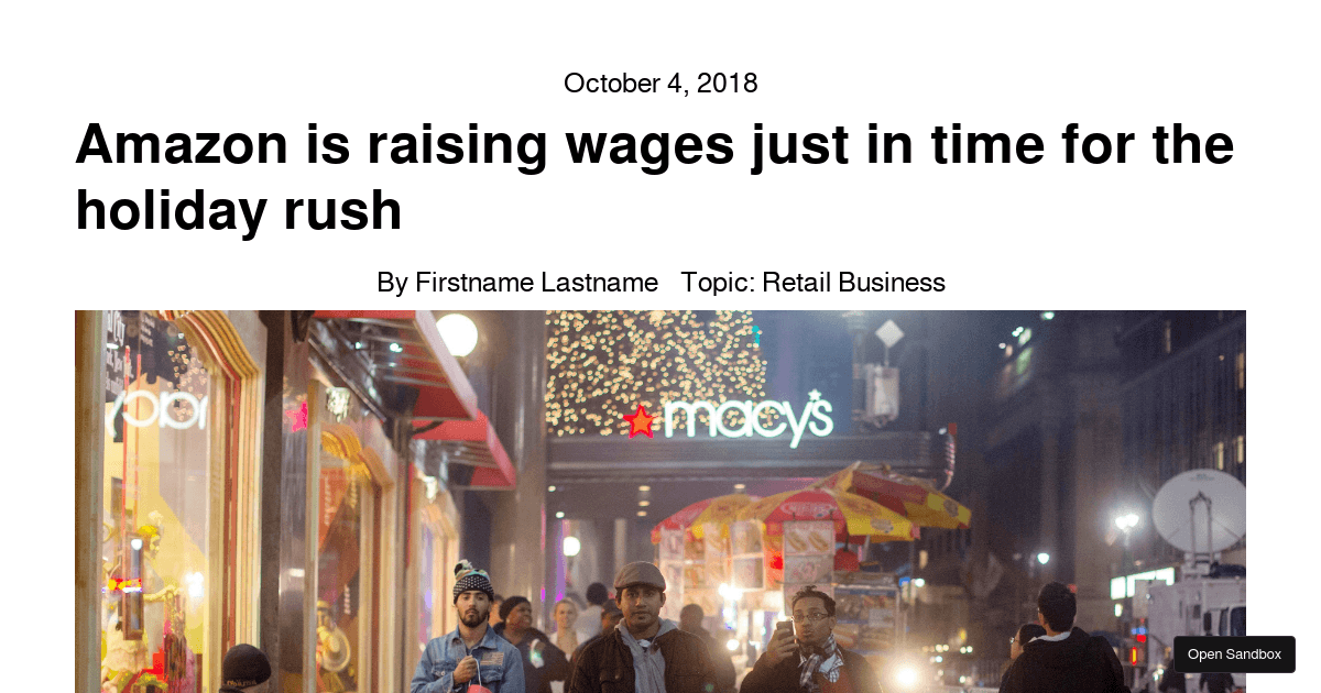 HTML File Import - Codesandbox