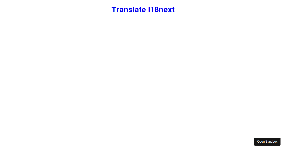 translate i18next - Codesandbox