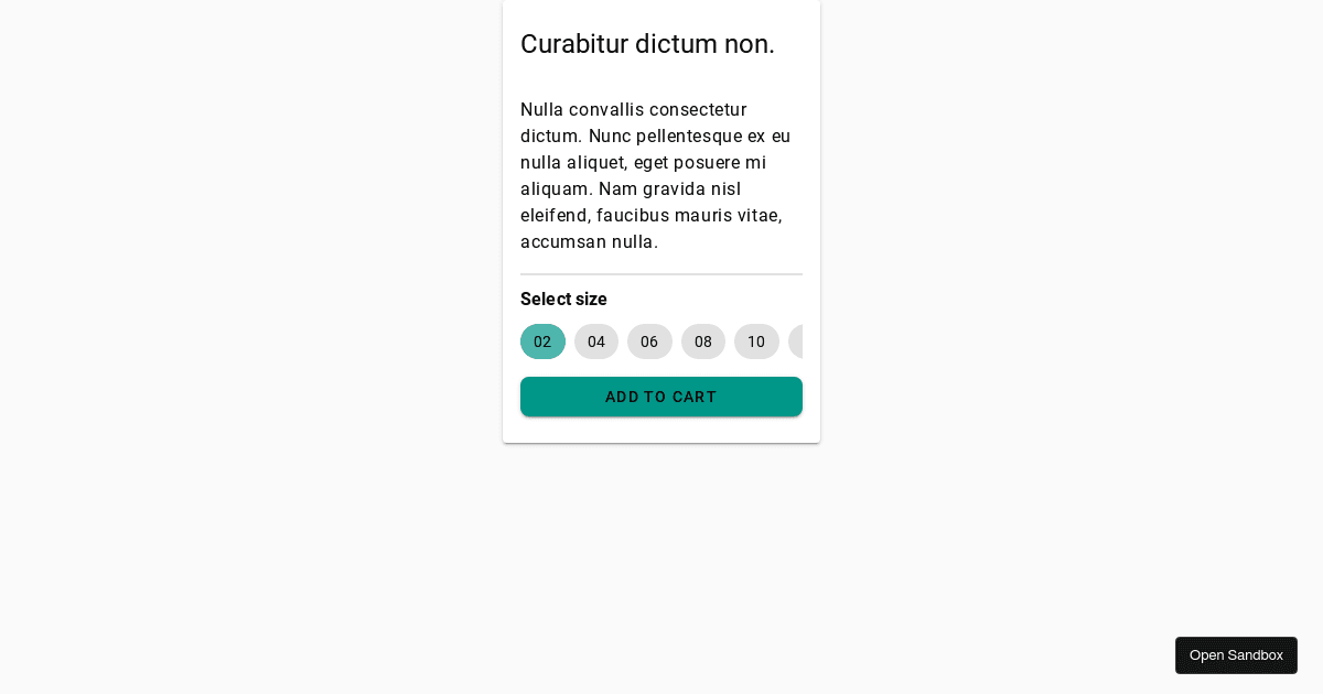 Chip Example - Choice Chips - Codesandbox