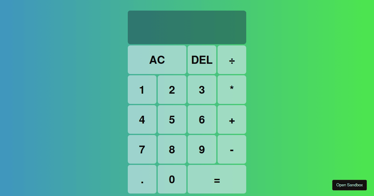 React Calc Codesandbox