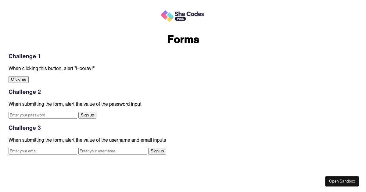 Forms (forked) - Codesandbox