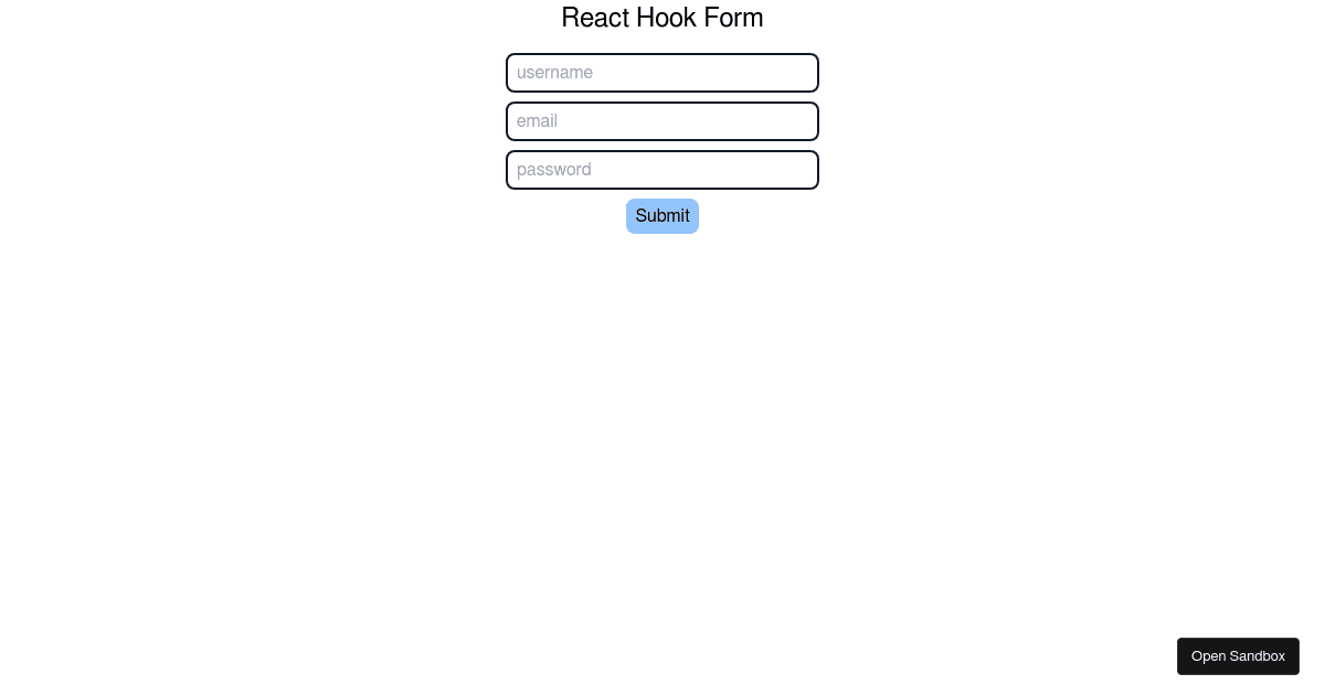 Ct React Hook Forms Codesandbox