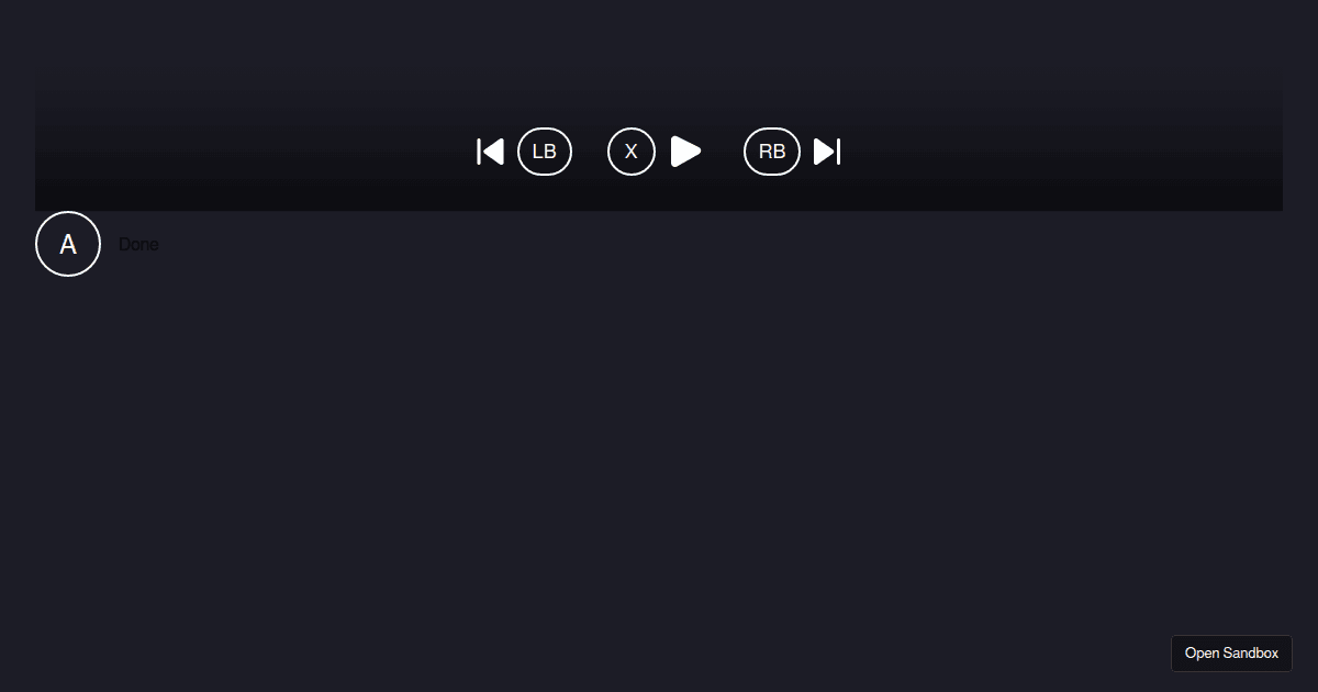 GamepadButton - Codesandbox