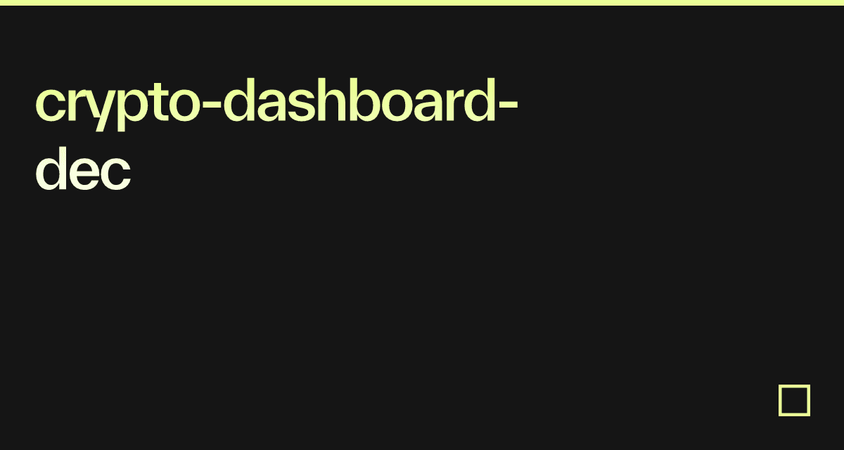 crypto-dashboard-dec - Codesandbox