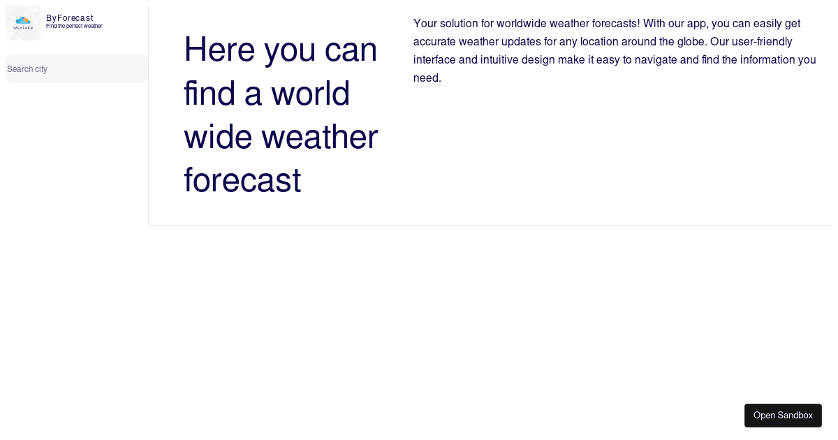 final weather - Codesandbox