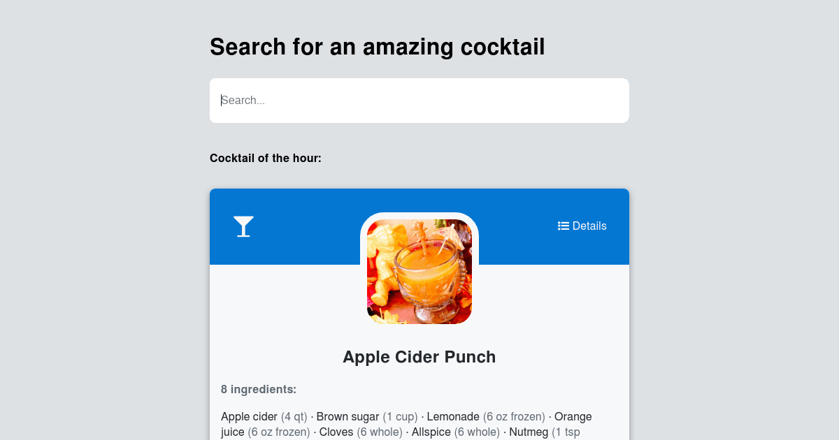 docsity/cocktail-bar - Codesandbox