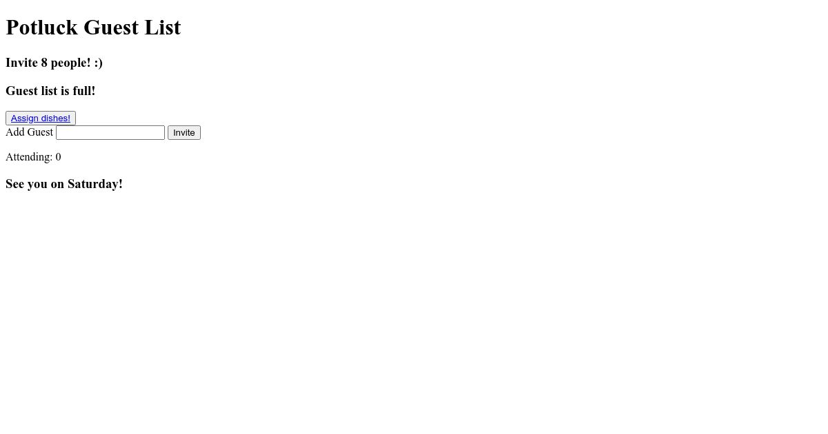 js-lesson08-challenge-01-starter-forked-assemble-a-potluck-guest-list - Codesandbox