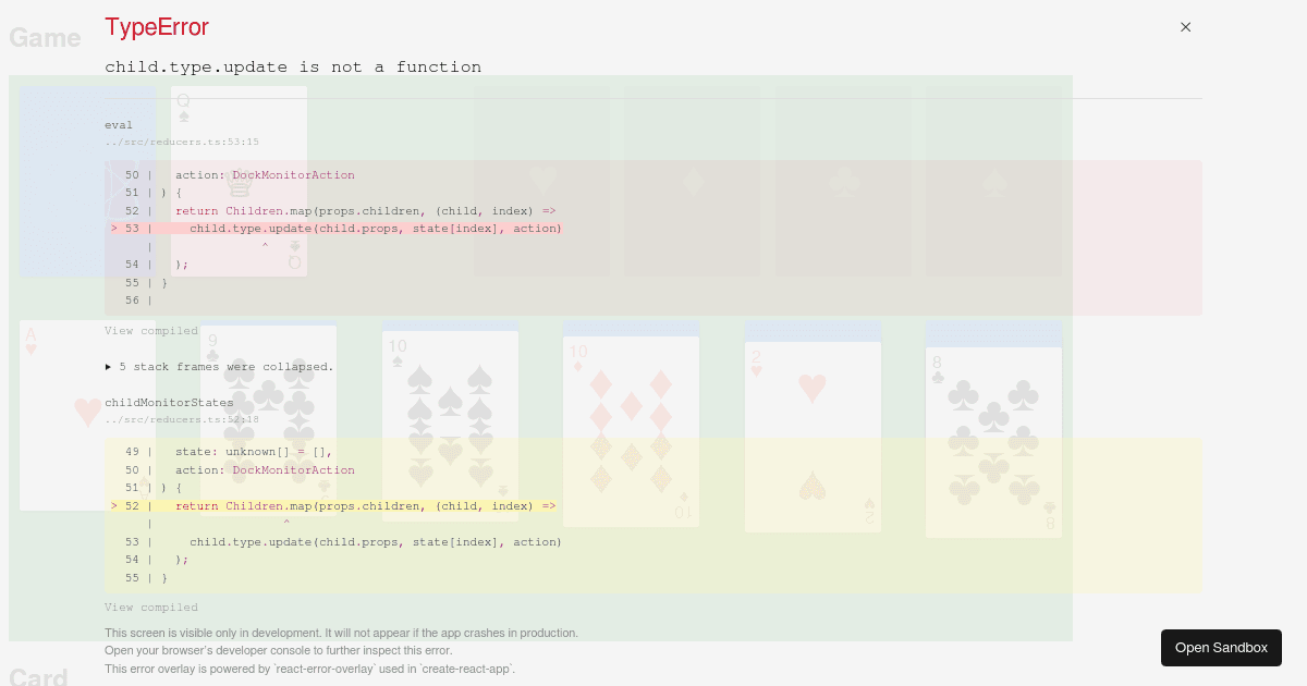react-solitaire (forked) - Codesandbox