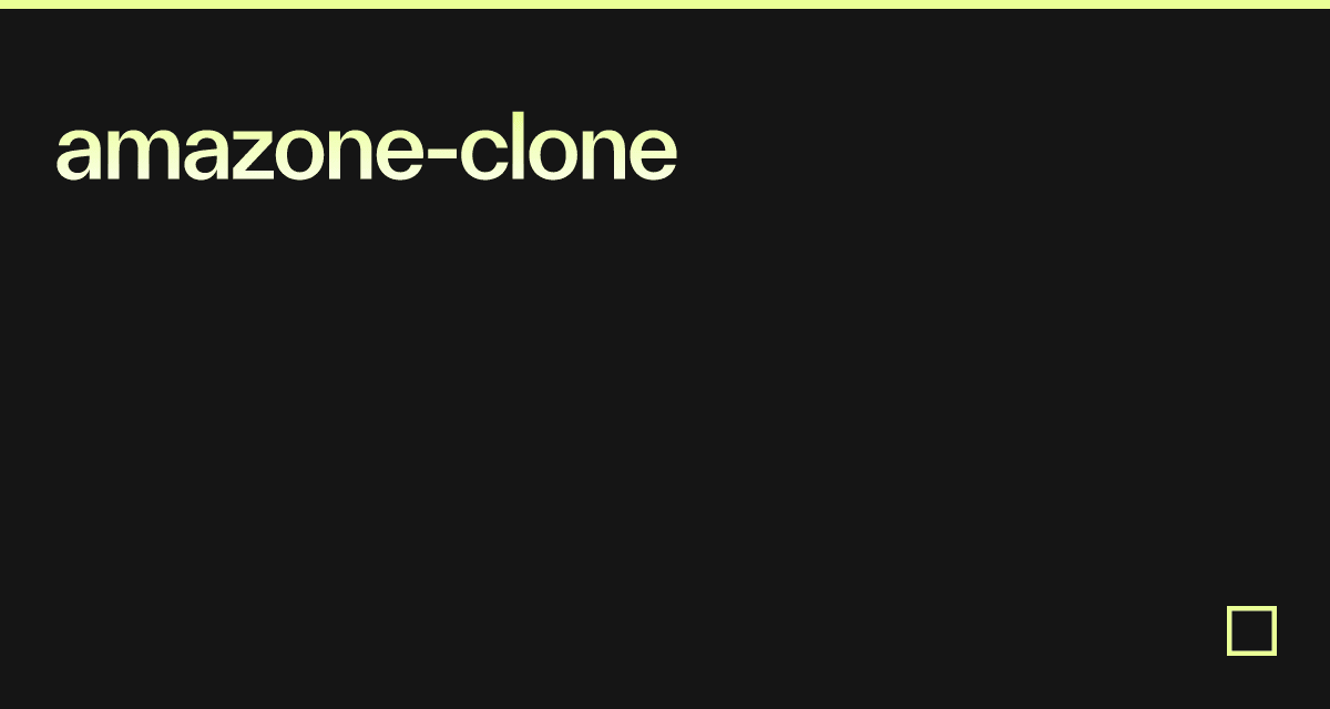 amazone-clone - Codesandbox