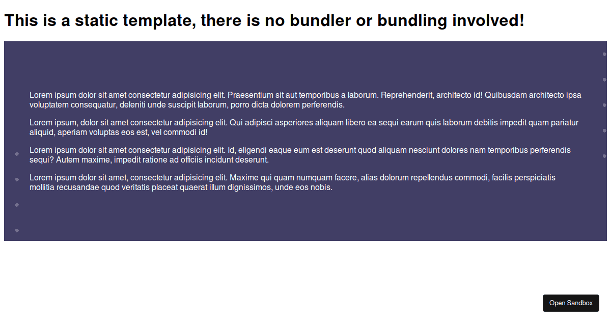 Background Dot CSS Only - Codesandbox