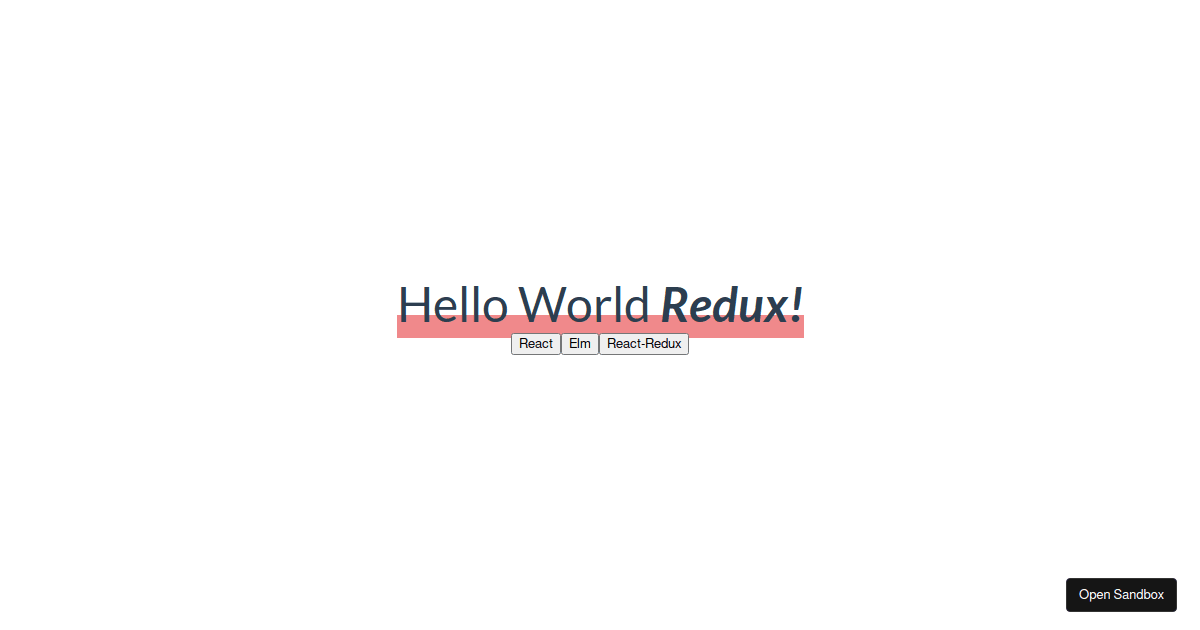 Hello World Redux - Codesandbox