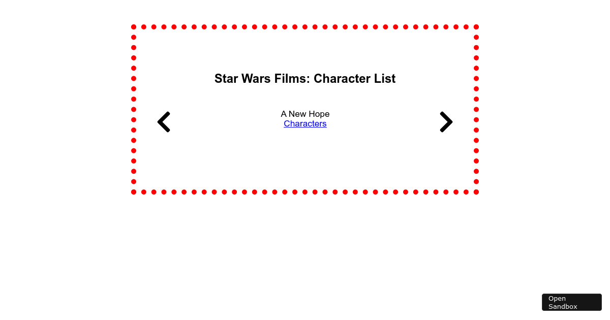 Swapi Movie And Character Info Carousel In React Codesandbox