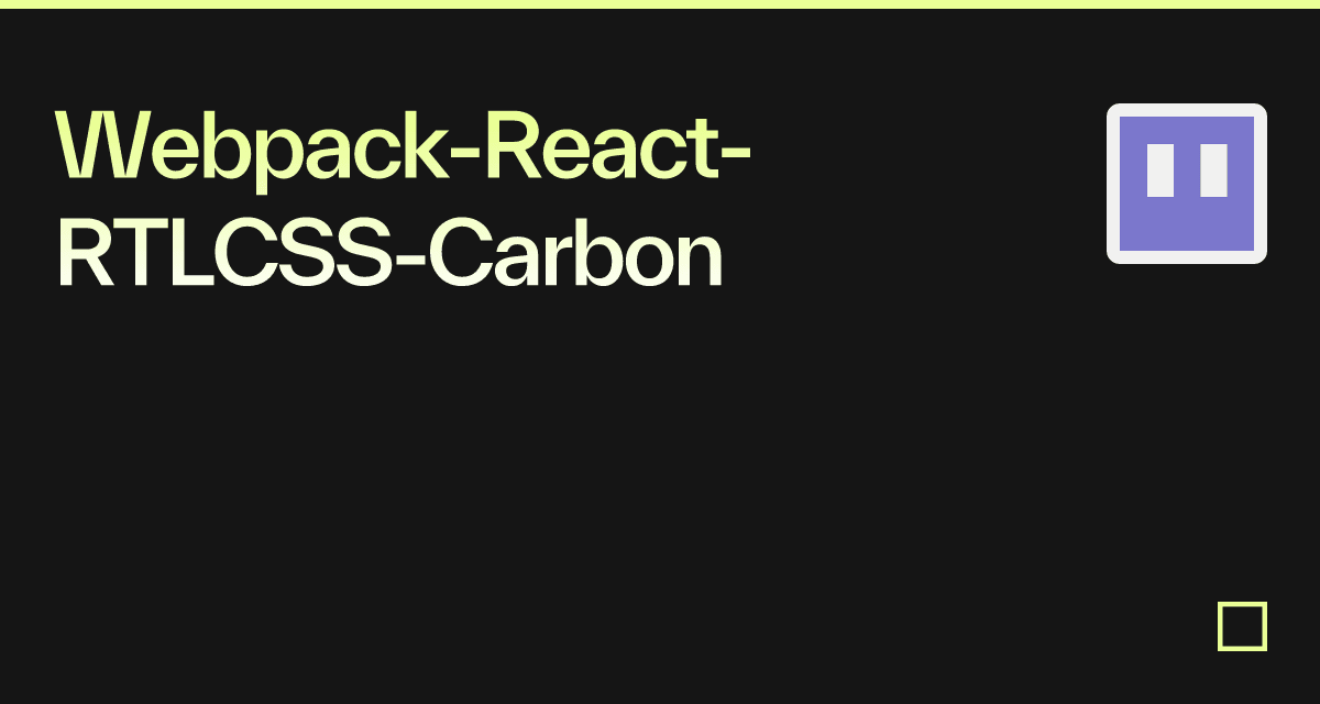 Webpack-React-RTLCSS-Carbon - Codesandbox