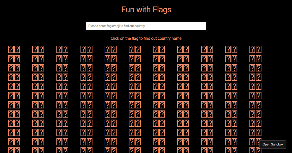 Fun-with-Flags - Codesandbox