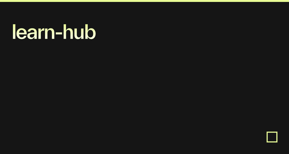 learn-hub - Codesandbox