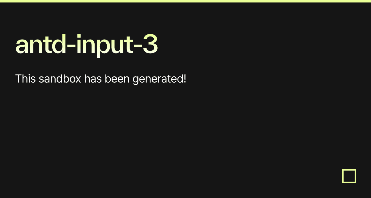 antd-input-3 - Codesandbox