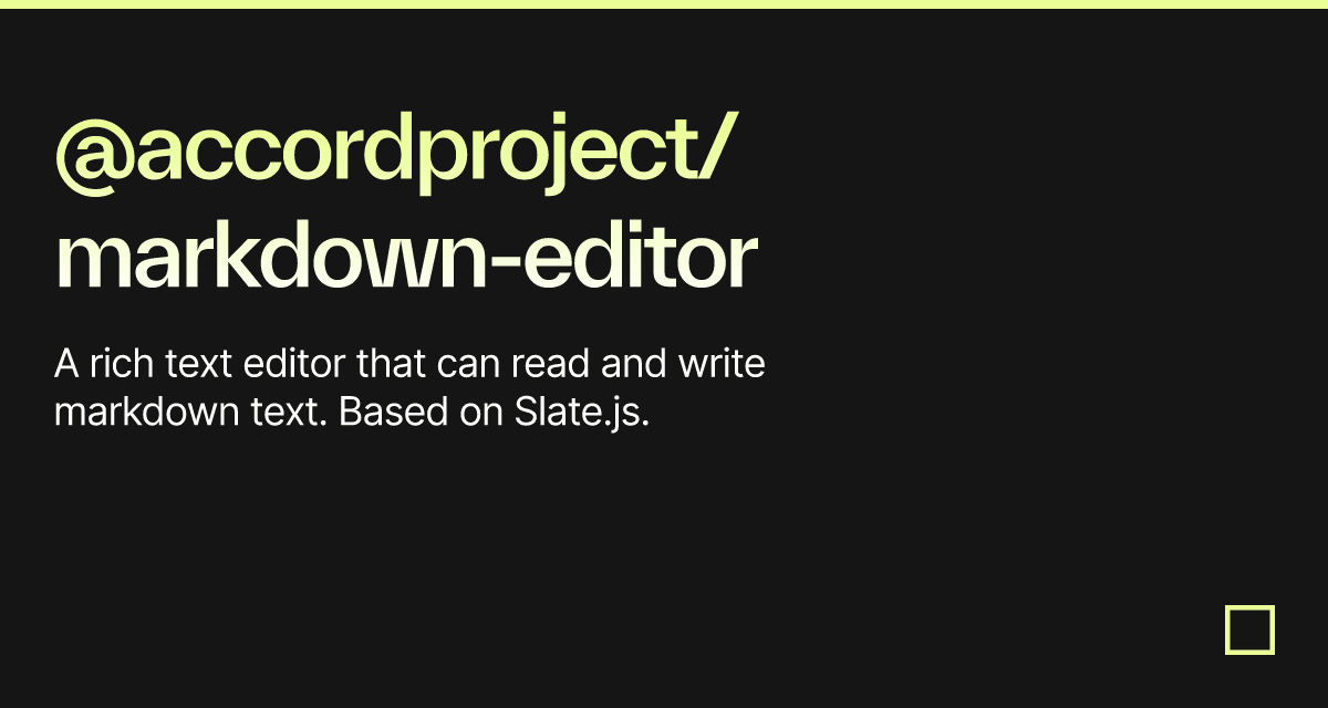 @accordproject/markdown-editor - Codesandbox