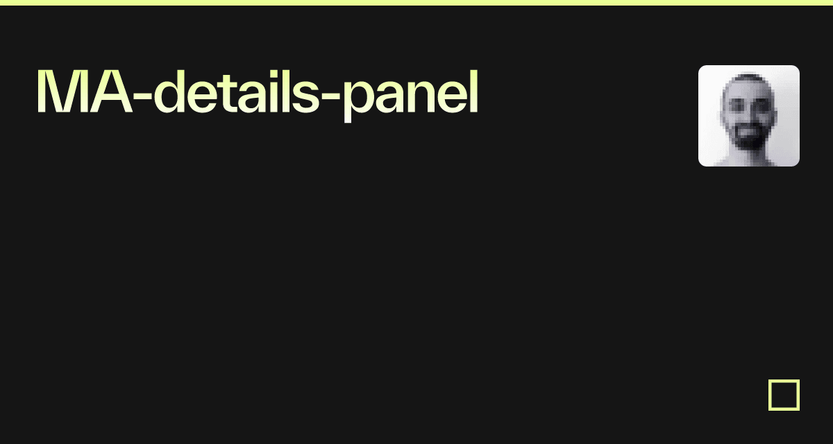 MA-details-panel - Codesandbox