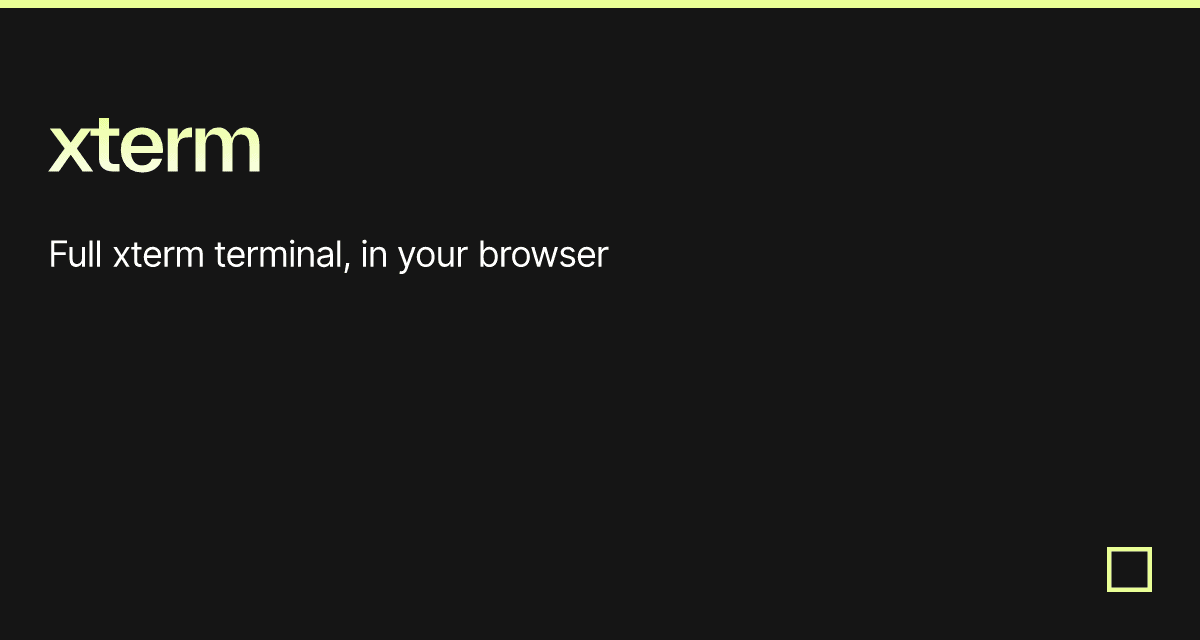 xterm - Codesandbox