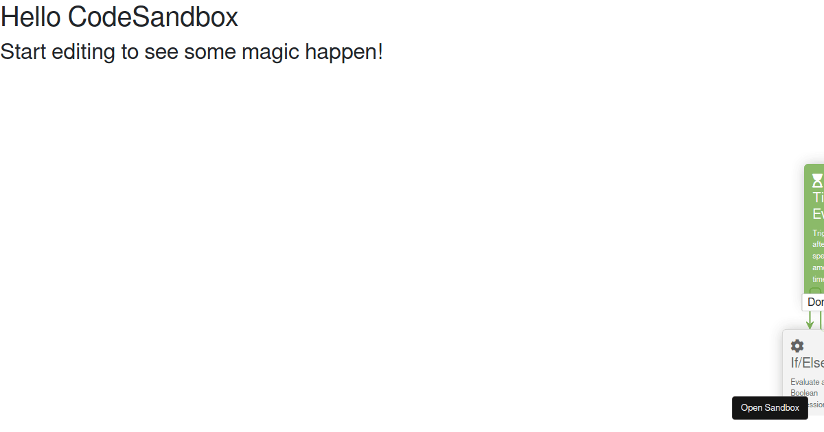 Elsa Workflow Reactjs Forked Codesandbox 