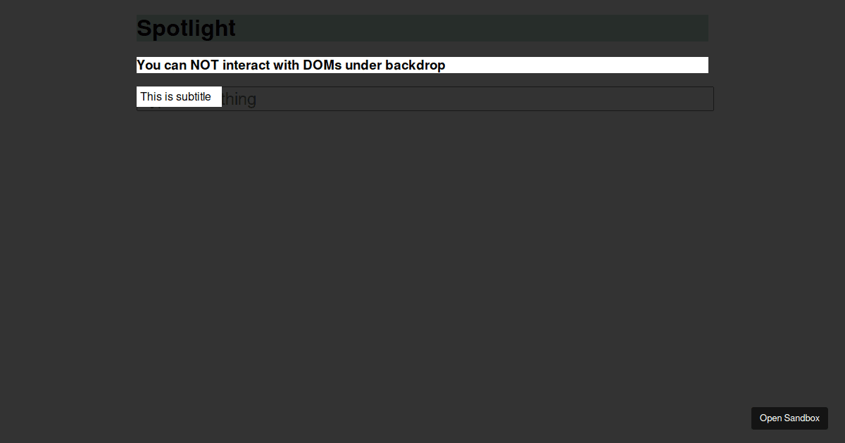 react-spotlight-example - Codesandbox