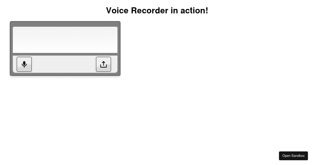 react-voice-recorder-player example (forked) - Codesandbox