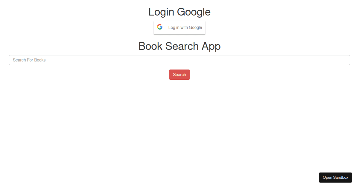 React Google App login - Codesandbox