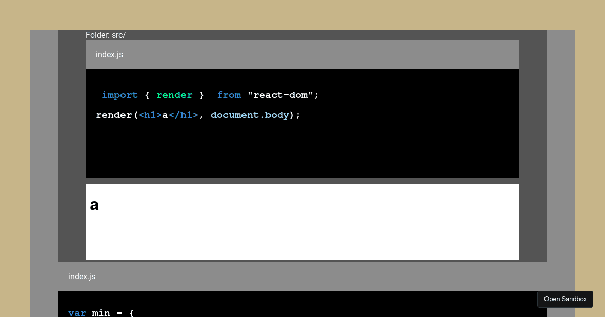 React - Codesandbox