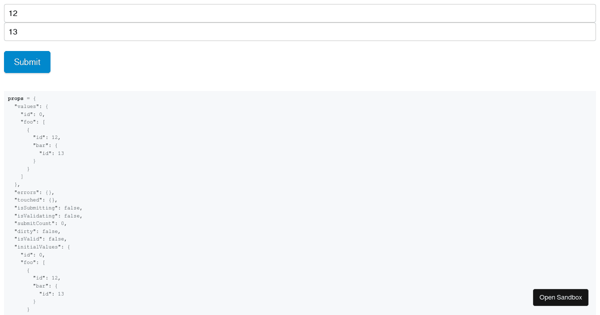 Formik Codesandbox Template (forked) - Codesandbox