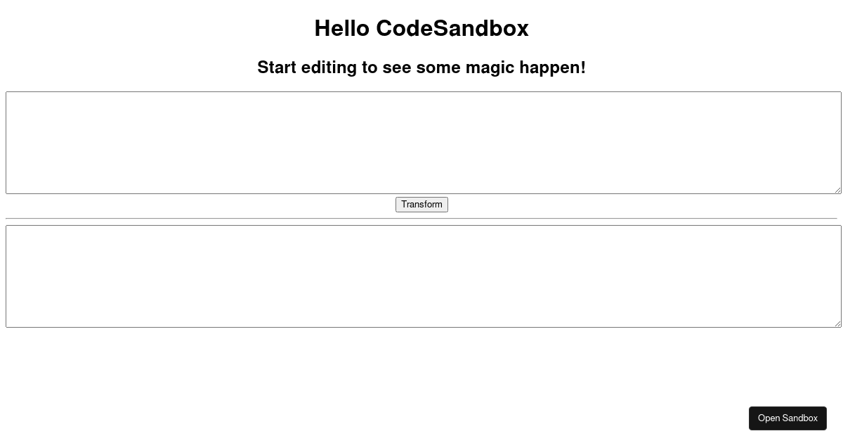 transform-text - Codesandbox