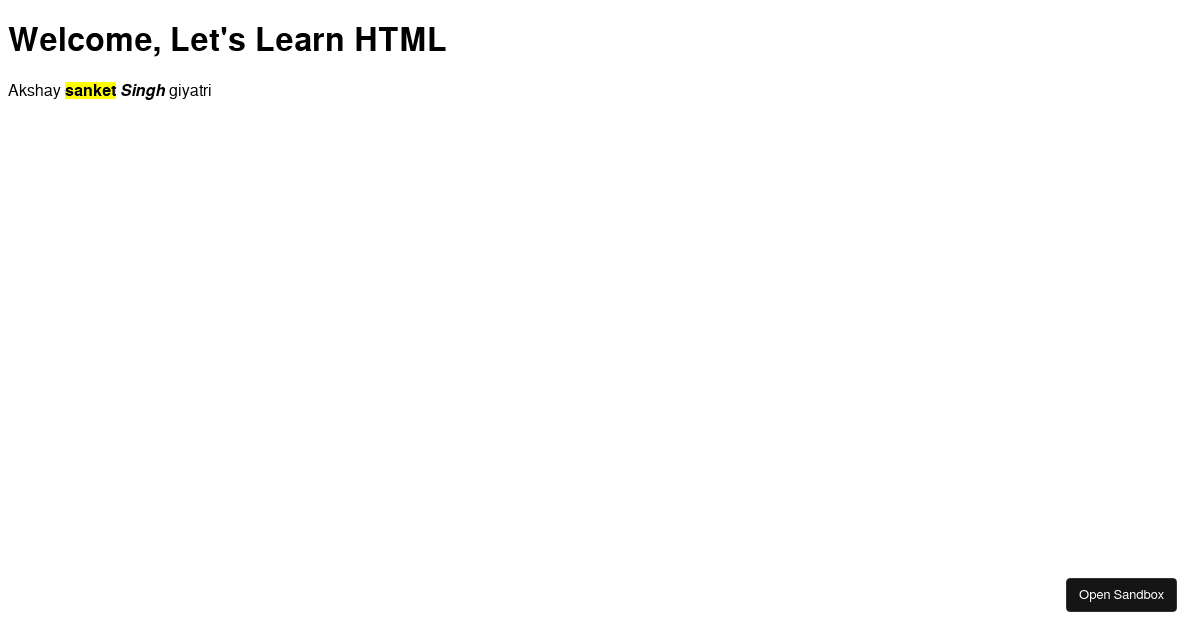html-basics - Codesandbox