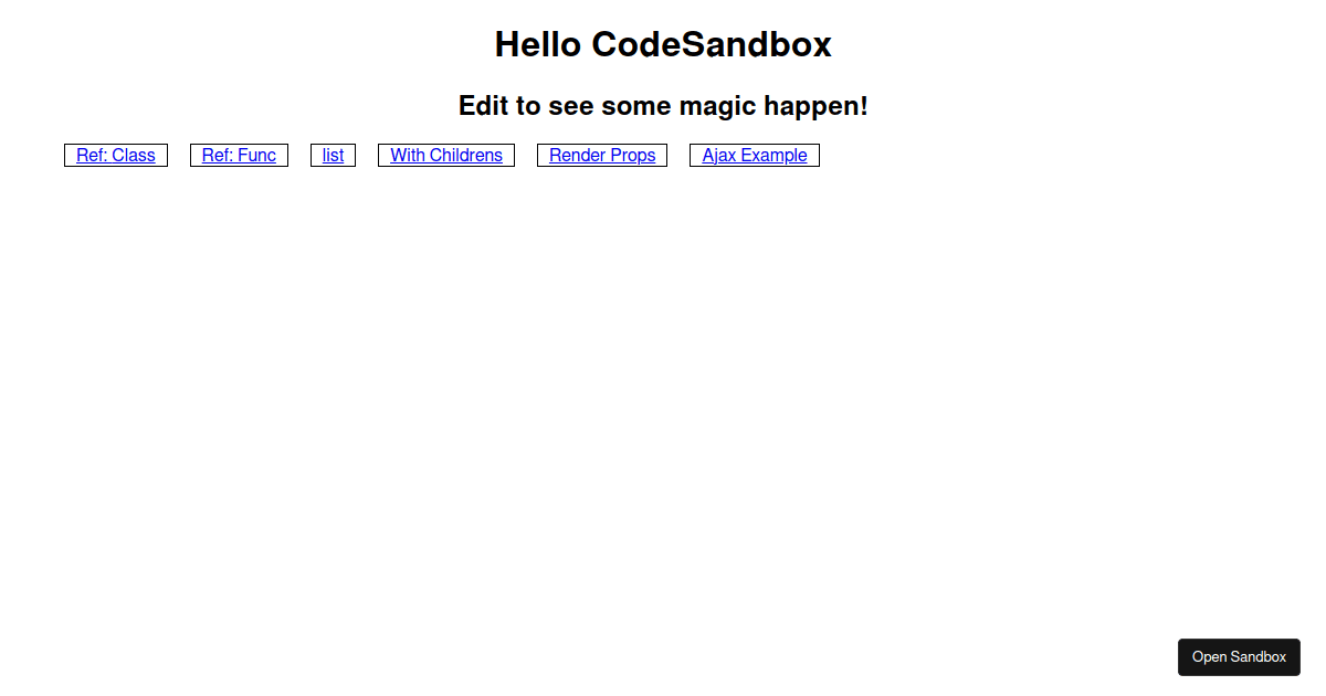 React examples - Codesandbox