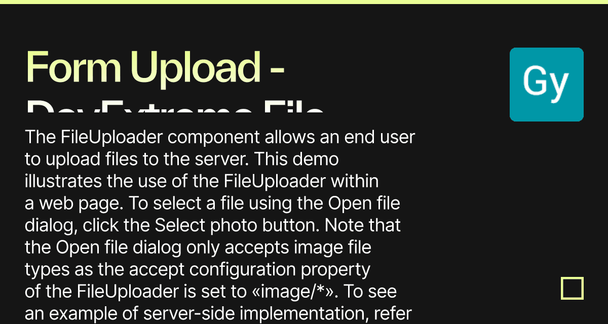 Form Upload - DevExtreme File Uploader (forked) - Codesandbox Form Upload - DevExtreme File Uploader (forked) - Codesandbox