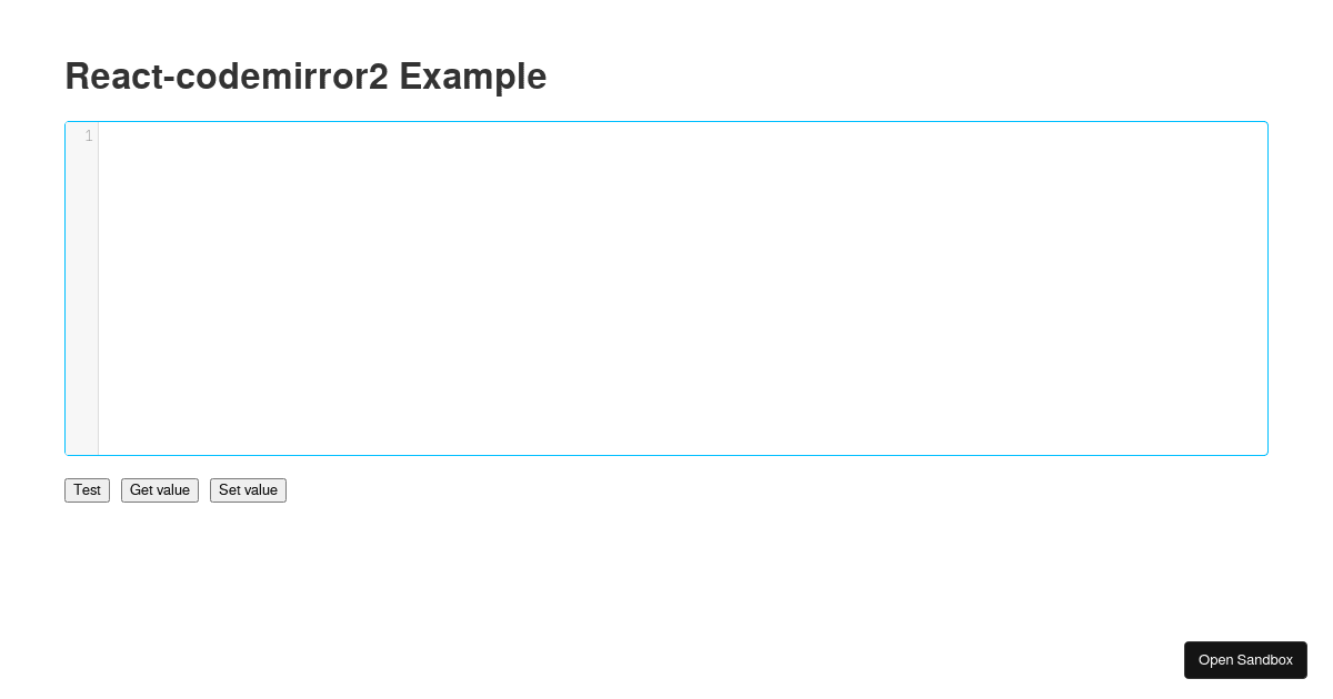 React Codemirror2 Test Forked Codesandbox